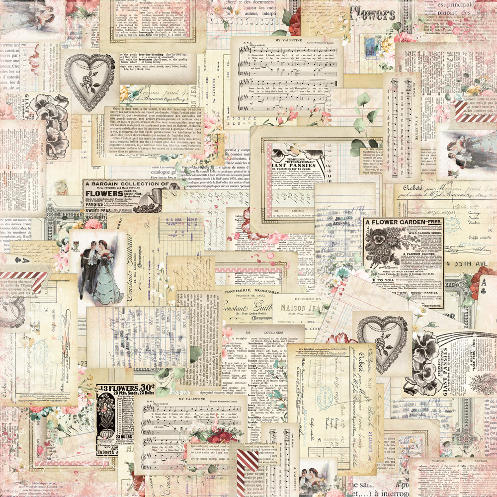 Simple Stories Papers - Simple Vintage - Love Story - Unforgettable ...