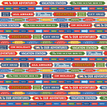 Carta Bella Papers - All Aboard - All Aboard Words - 2 Sheets ...