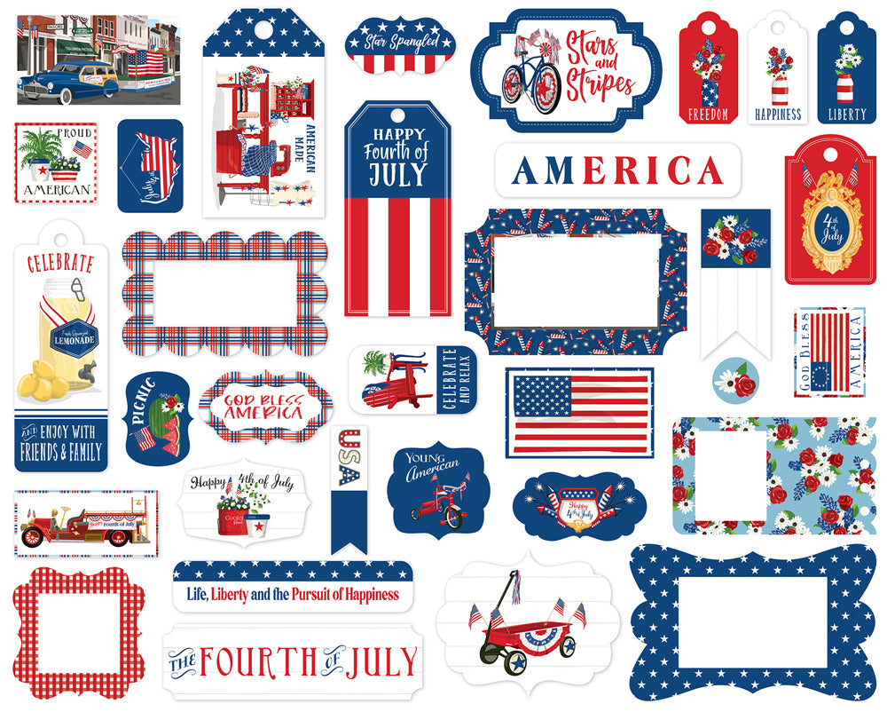 Carta Bella Frames & Tags Die-Cuts - God Bless America – Scrapbooking ...