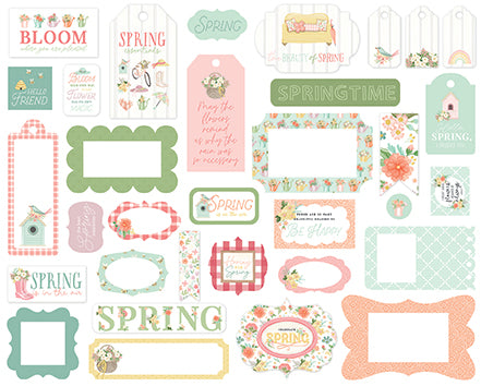 Carta Bella Frames & Tags Die-Cuts - Here Comes Spring – Scrapbooking ...
